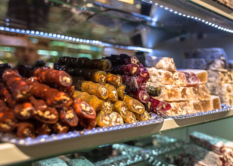 Assorted Turkish Delight Bars Stock Image - Image of style, showcase ...