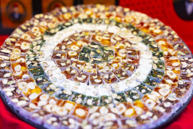 Assorted Turkish Delight Bars. Sugar Coated Soft Candy Stock Image ...