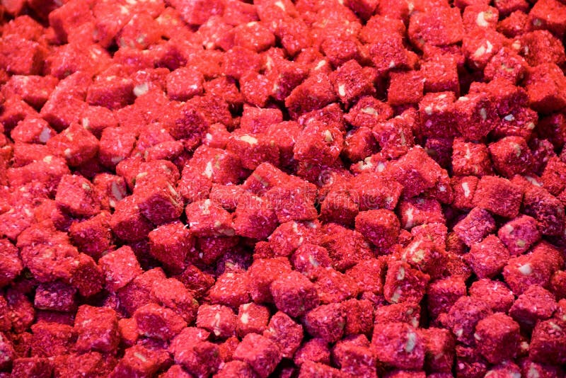 Assorted Turkish Delight Bars Sugar Coated Soft Candy Stock Image ...