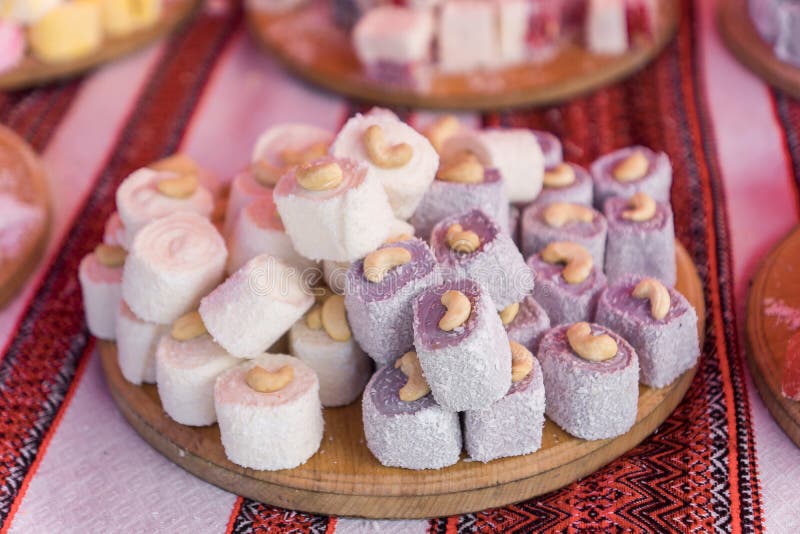 Assorted Turkish Delight BarsSugar Coated Soft Candy Cashew Nuts ...