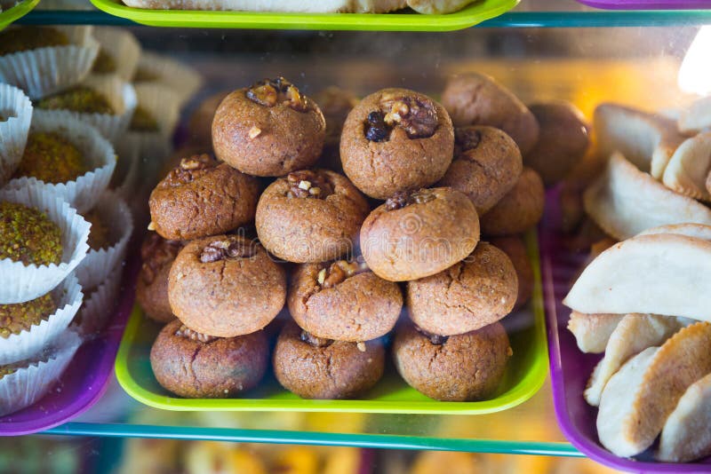 Assorted Turkish Sweet-stuff on Counter Stock Image - Image of turkish ...