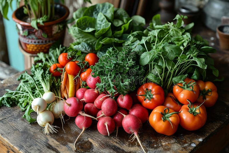 Assorted Types of Vegetables on a Table. a Vibrant Display of Various ...