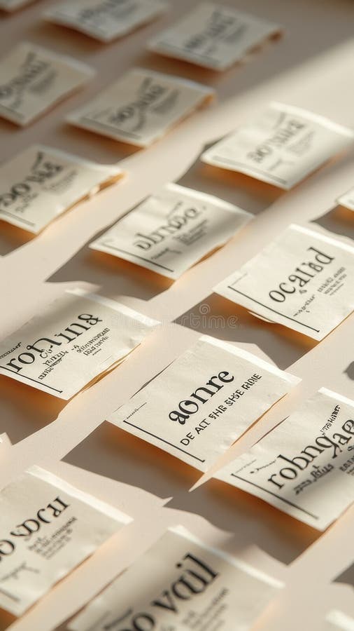 Assorted Typography Cards Displayed on Light Surface in Natural Light ...