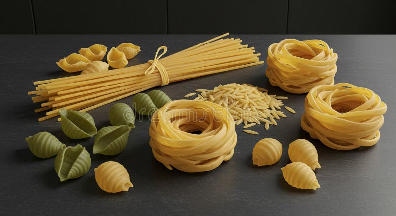 Assorted Uncooked Pasta Varieties Stock Illustrations – 81 Assorted ...