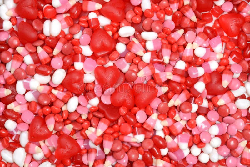 Assorted Valentines Candy Background Stock Image - Image of heart, love ...