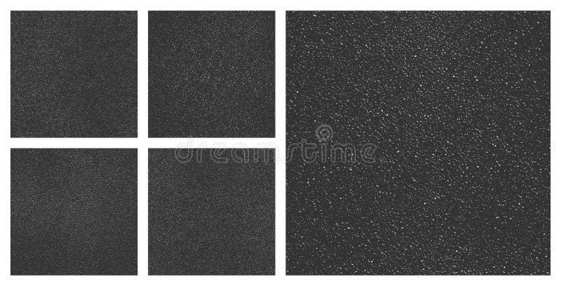 Assorted Various Asphalt Seamless Textures Set Vector Grainy Abstract ...