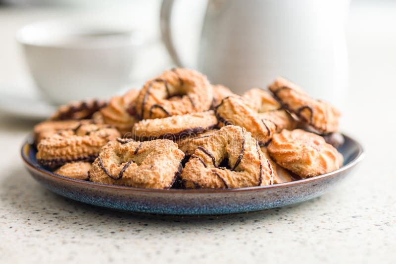 Assorted Various Cookies. Sweet Biscuits on Plate Stock Image - Image ...