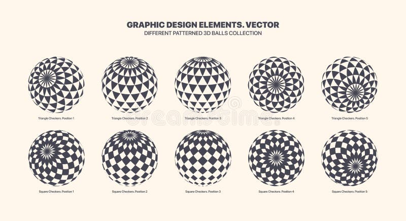 Spheres with Different Density of Bitmap Dither Gradient Isolated on ...