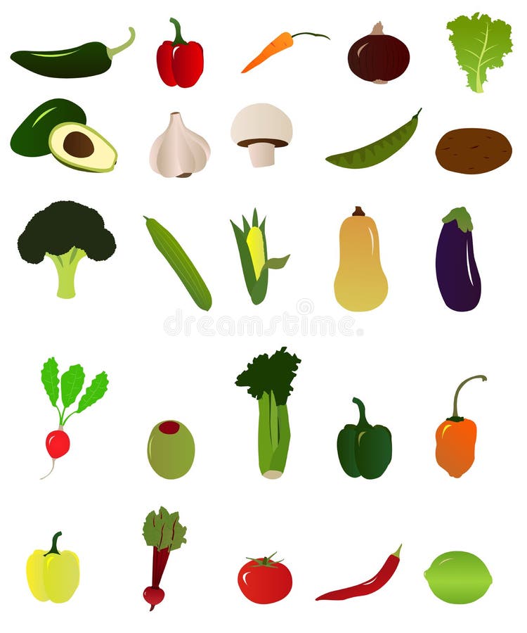 Vegetable Icons stock vector. Illustration of cucumber - 35137266