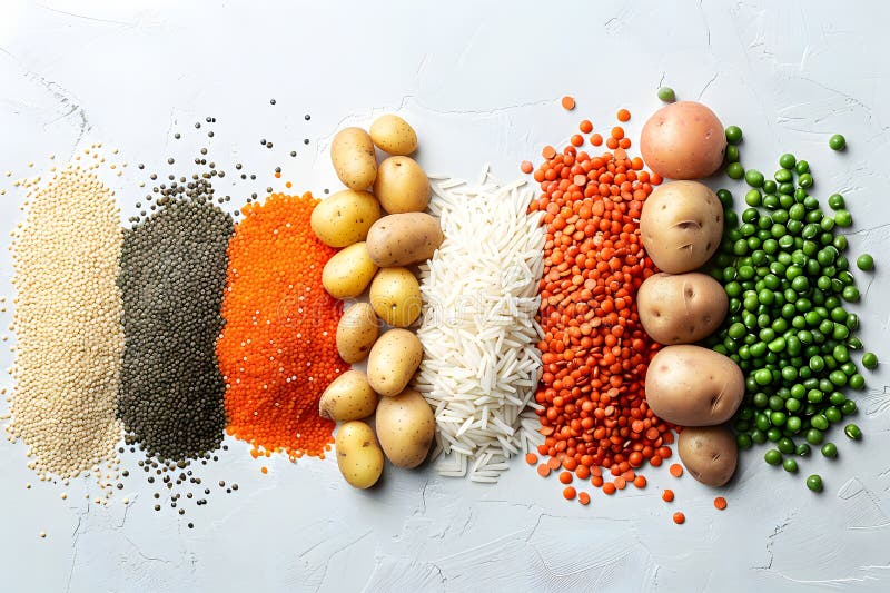 Assorted Vegetables and Spices Displayed on Table for Recipe Stock ...
