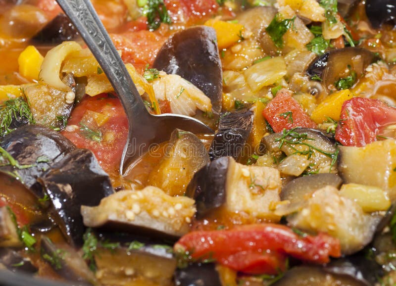 Assorted vegetables stew stock photo. Image of napkin - 42786076