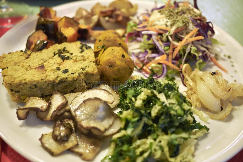 Assorted vegetarian plate stock image. Image of artichoke - 111665859