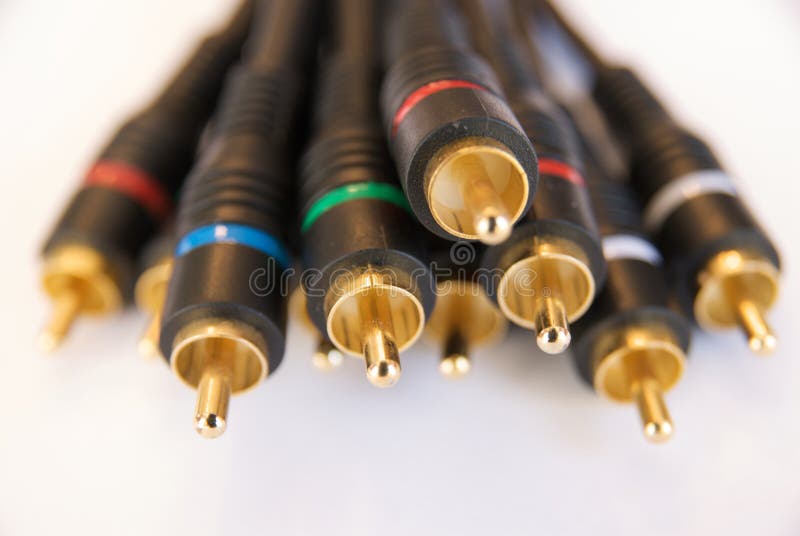 Assorted video cables stock image. Image of blue, colours - 13987243