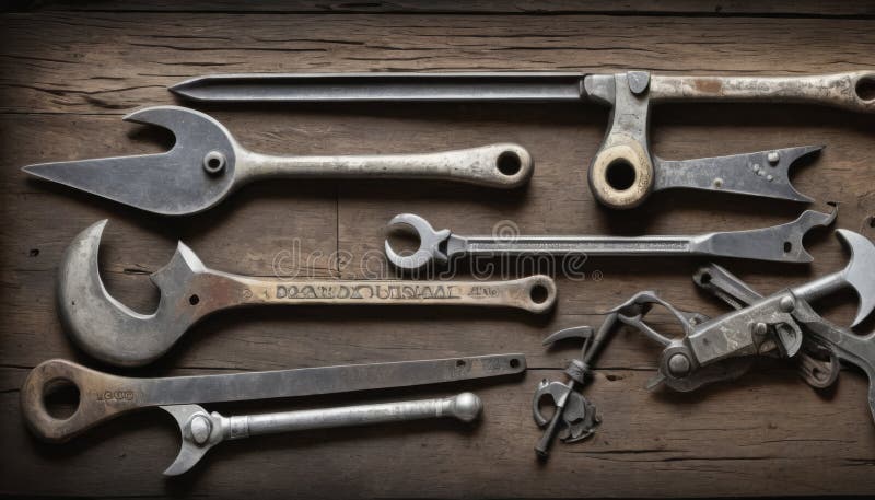 Assorted Vintage Metal Tools Stock Photo - Image of durable, repair ...