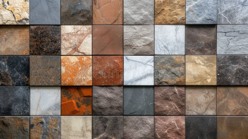 Assorted Wall Tile Samples Showcasing Diverse Textures. Design ...