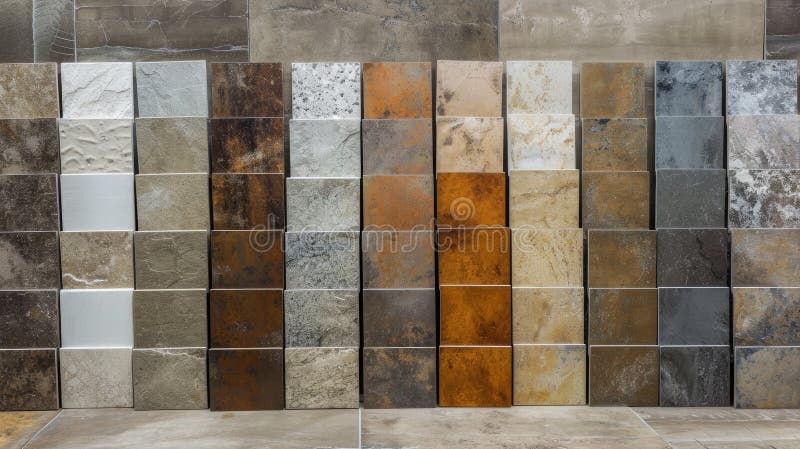 Assorted Wall Tile Samples Showcasing Diverse Textures. Design ...
