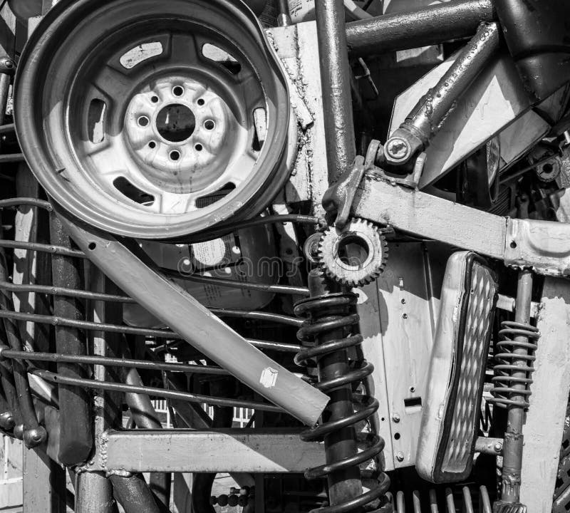 Assorted Welded Together Scrap Junk Metal Stock Image - Image of ...