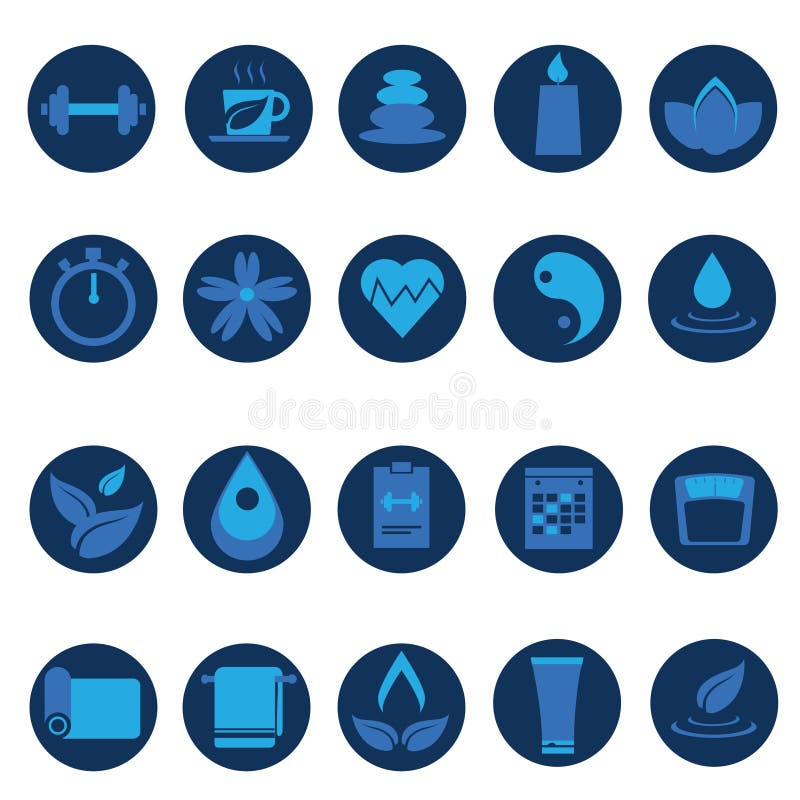 Assorted Wellness Icons Set. Vector Illustration Decorative Design ...