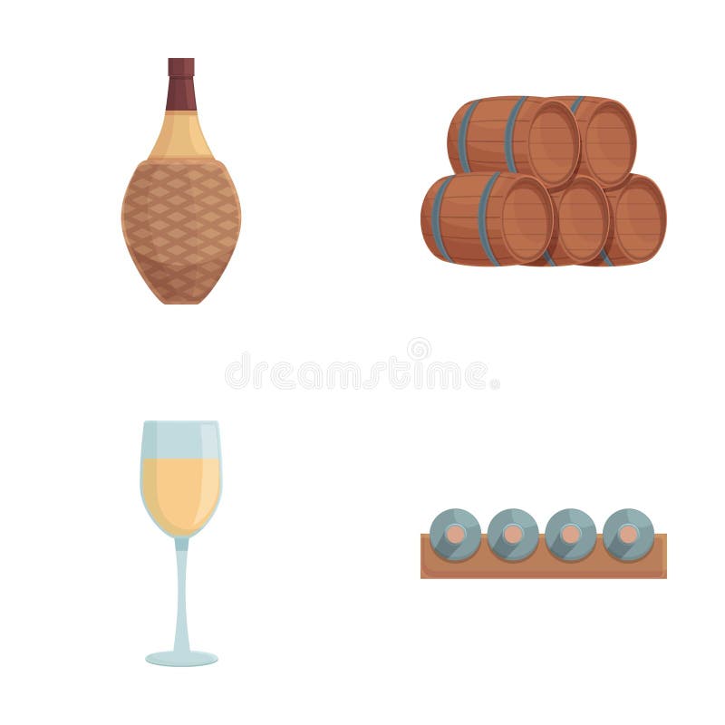 Assorted Wine Elements and Accessories Vector Set Stock Vector ...