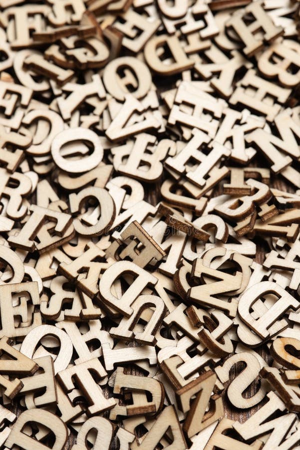 Assorted Wood Letters on Wood Background Stock Photo - Image of ...