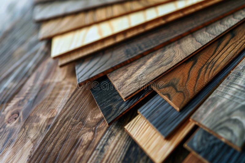 Assorted Wood Types on a Table, Suitable for Woodworking Projects Stock ...