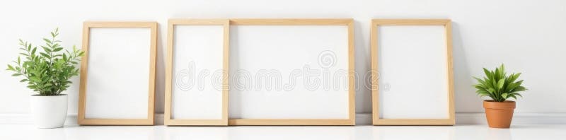 Assorted Wooden Picture Frames, Clean White Backdrop, Wood, Wood ...
