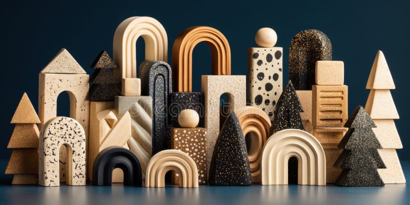 Assorted Wooden Toys Displayed on a Light Wooden Table in a Bright ...