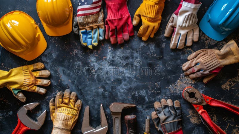 Assorted Work Gloves for Different Tasks Stock Photo - Image of safety ...