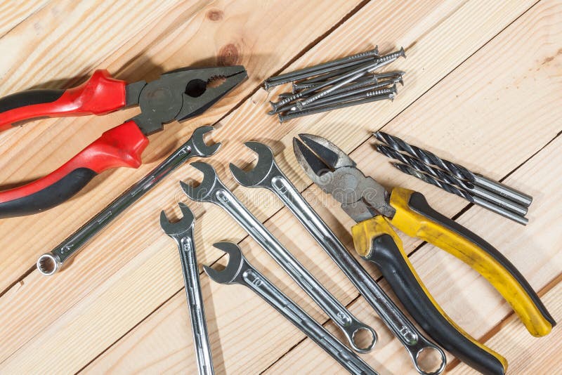 Assorted work tools stock image. Image of copyspace, carpentry - 51316621