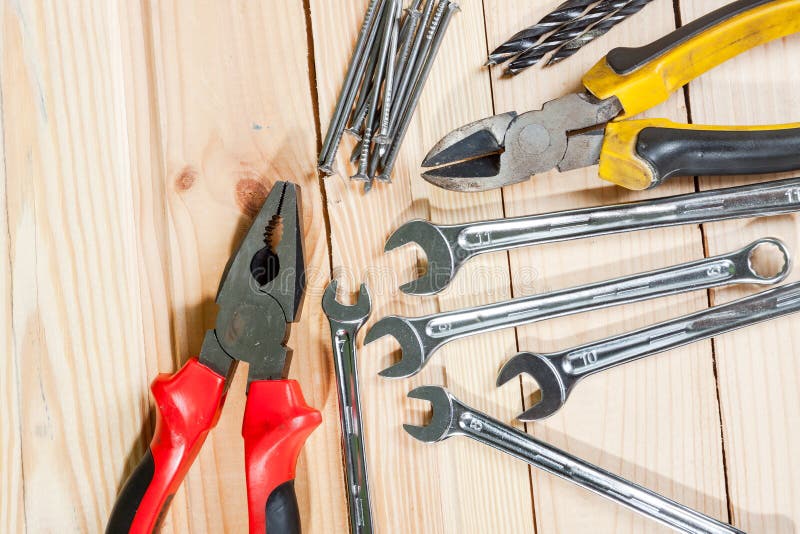 Assorted work tools stock image. Image of construction - 51618157