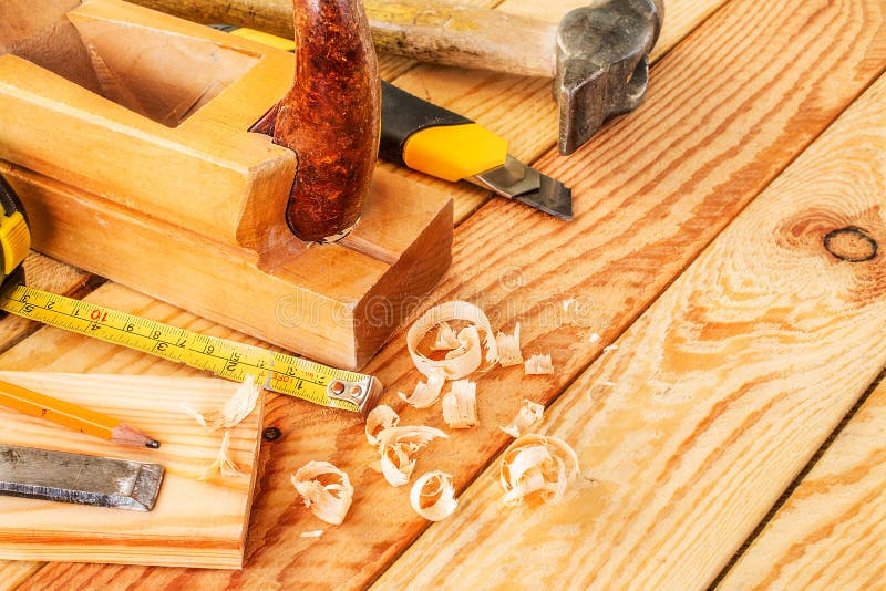 Assorted Tools For Wood Work Stock Photo - Image of wood, ancient: 51351730