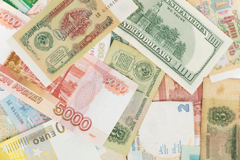Assorted world banknotes stock image. Image of global - 24426279