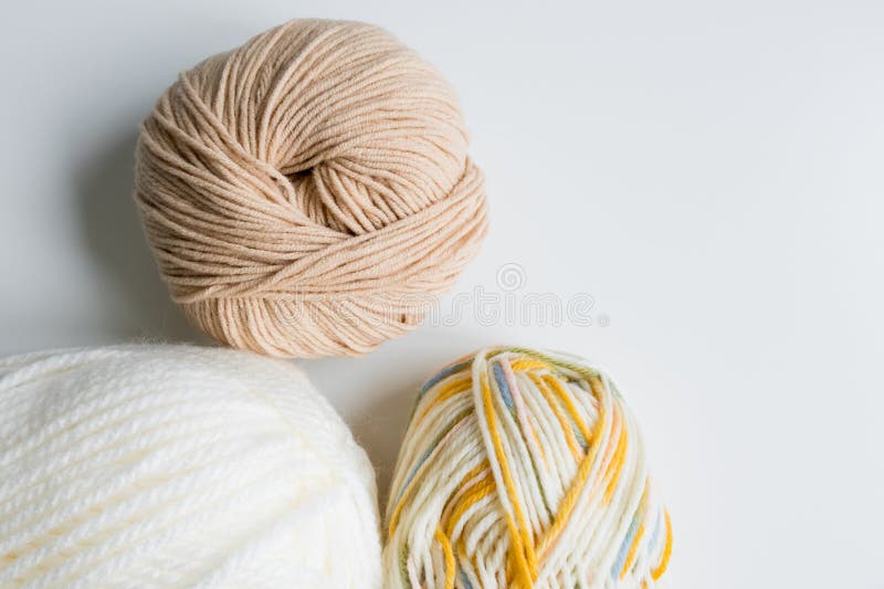 Assorted Yarn Balls in Neutral and Multicolor Tones for Knitting and ...