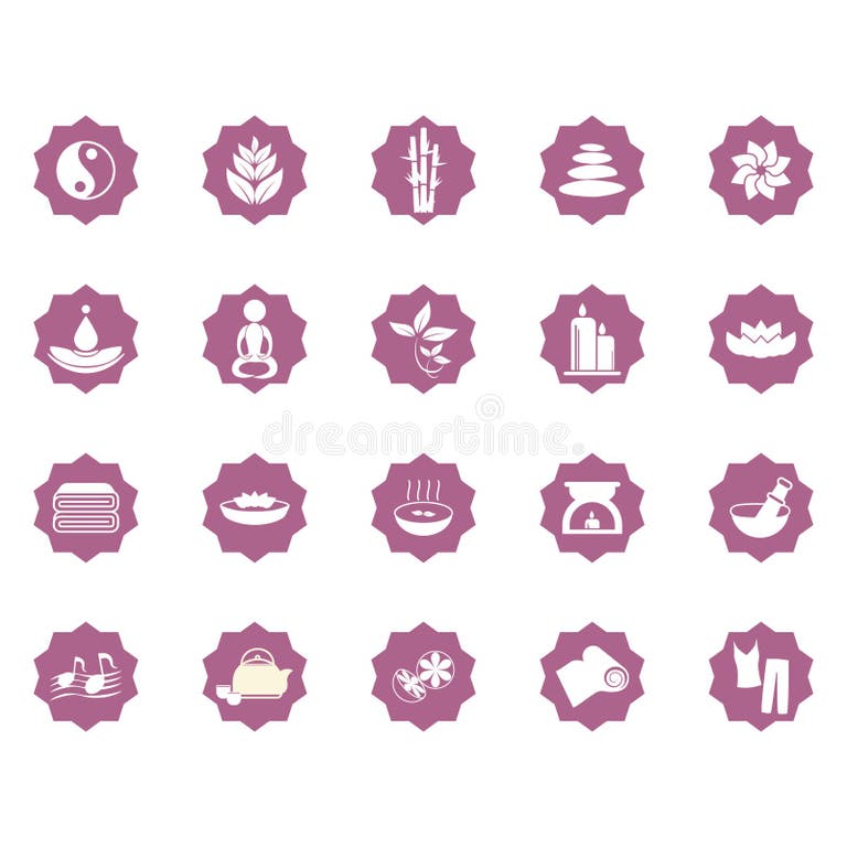 Assorted Zen Icon Set. Vector Illustration Decorative Design Stock ...