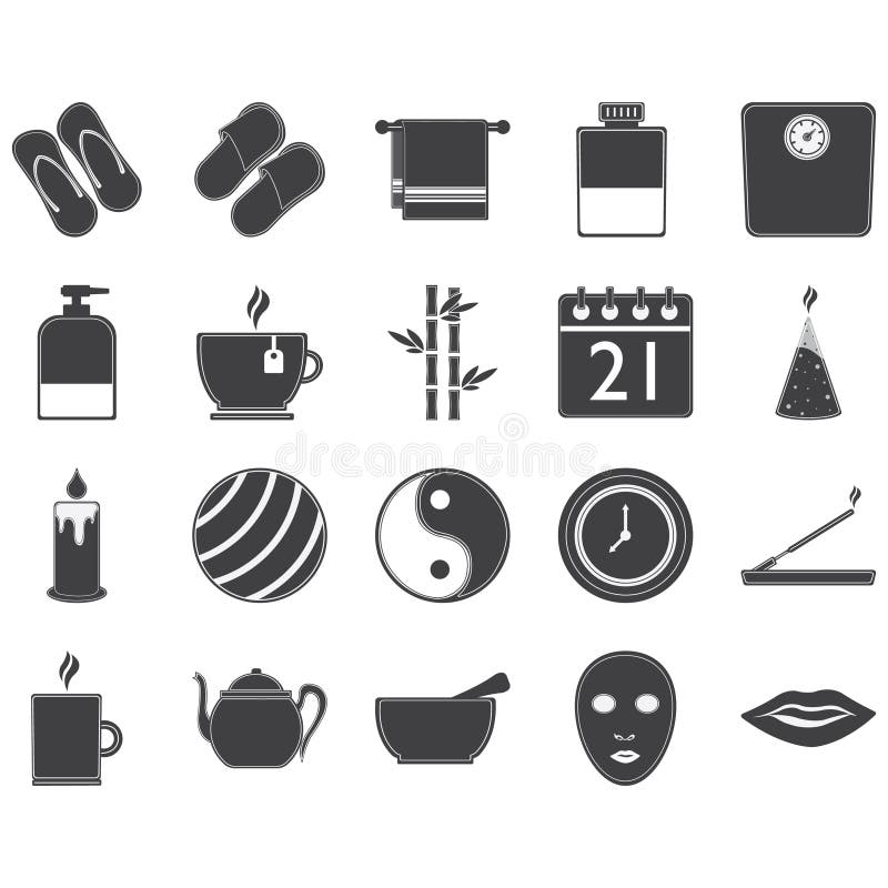 Assorted Zen Icon Set. Vector Illustration Decorative Design Stock ...