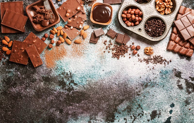 Assortiment Des Types De Chocolat Photo stock - Image du penchant, anis ...
