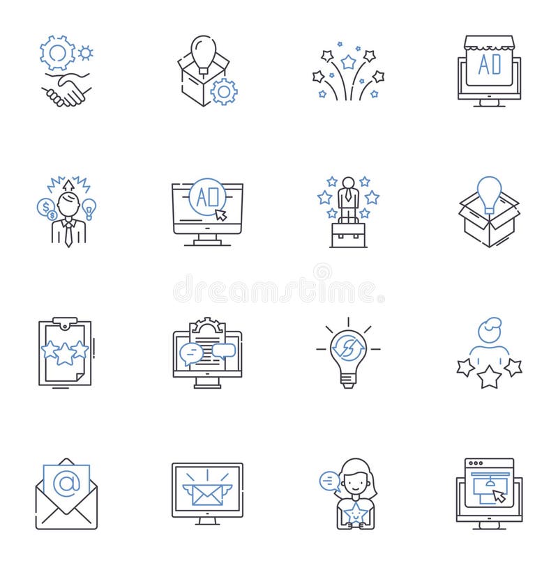 Assorting Line Icons Collection. Sorting, Organizing, Classifying ...