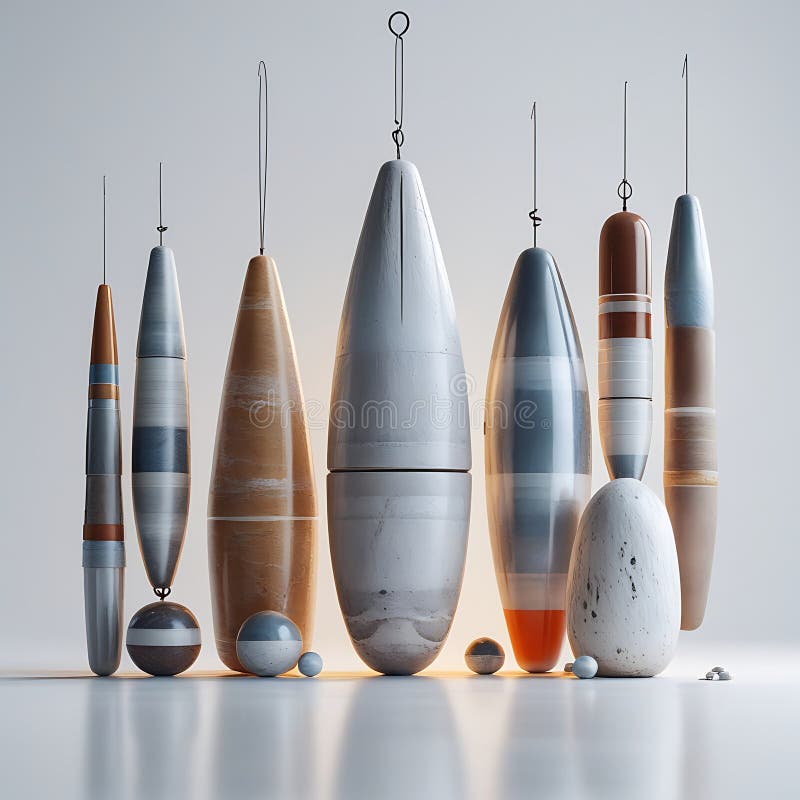 Assortment of Abstract Elongated Objects in Various Colors and Textures ...