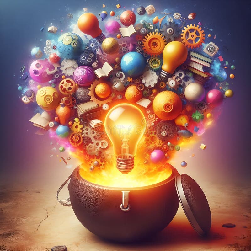 An Assortment of Amusing and Innovative Ideas Stock Illustration ...