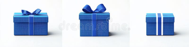 Assortment of Authentic Gift Boxes Isolated Against a White Backdrop ...