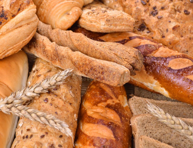 Assortment of baked bread stock image. Image of homemade - 151673879