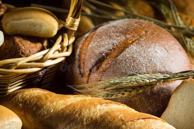 Assortment of baked bread stock photo. Image of gourmet - 44482980
