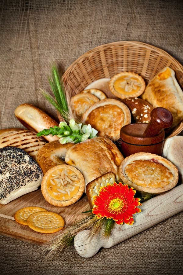 Assortment of Bakery Products Stock Photo - Image of background, food ...