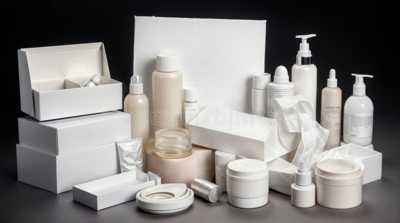 Assortment of Blank Packaging Products for Branding Stock Illustration ...