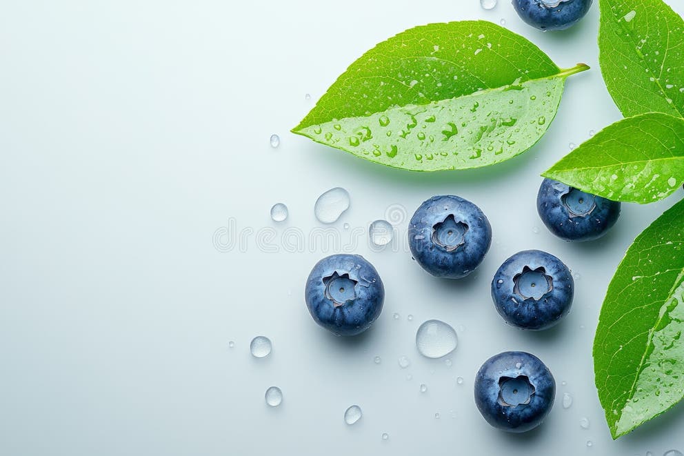 An Assortment of Blueberries Displayed on a See-through Background ...