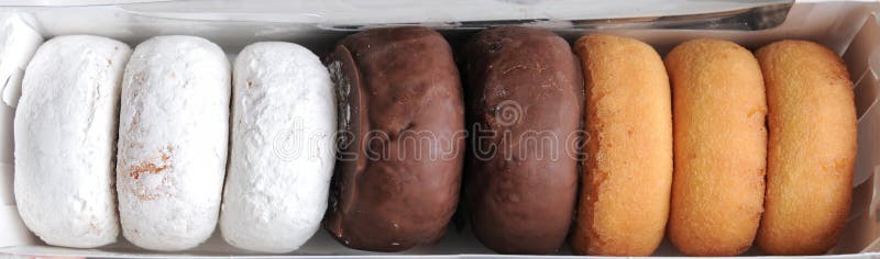Assortment of Boxed Donuts stock image. Image of coffee - 16787107
