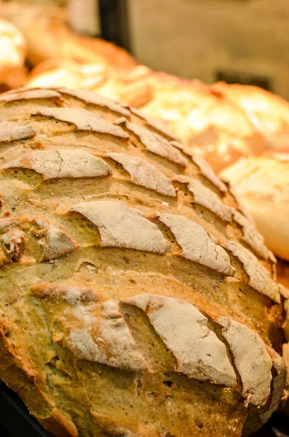 Assortment of Breads Close-up at the Bakery Stock Image - Image of ...