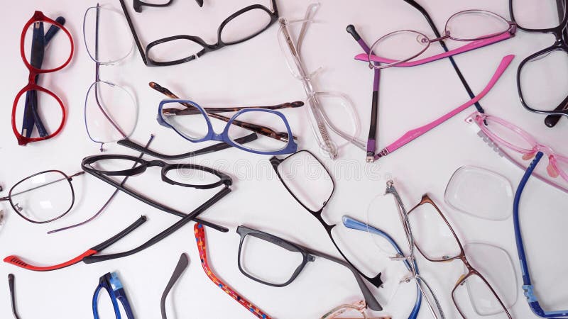 Assortment of Broken Optical Eyeglasses, Broken Hinges, Missing Lenses ...
