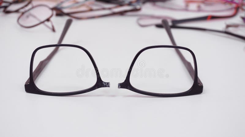 Assortment of Broken Optical Eyeglasses, Broken Hinges, Missing Lenses ...