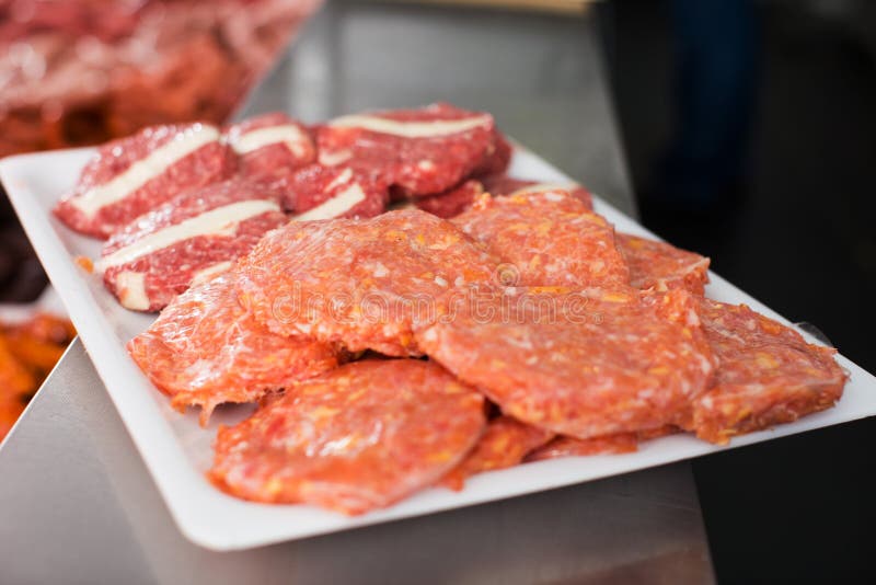 Assortment of butcher shop stock photo. Image of food - 233942668